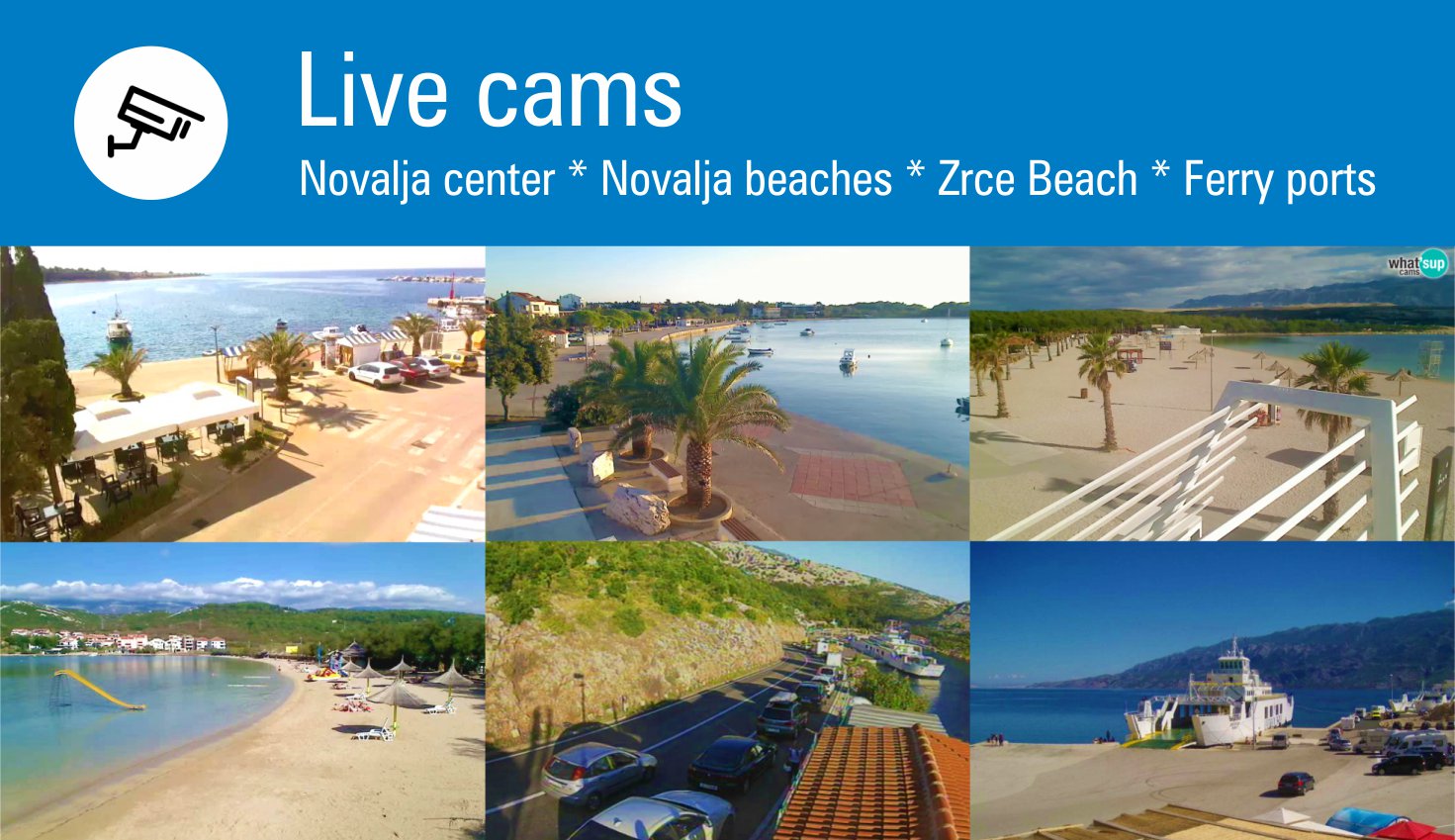 Novalja live camera | Webcams from Novalja center, Zrce beach, beaches ...